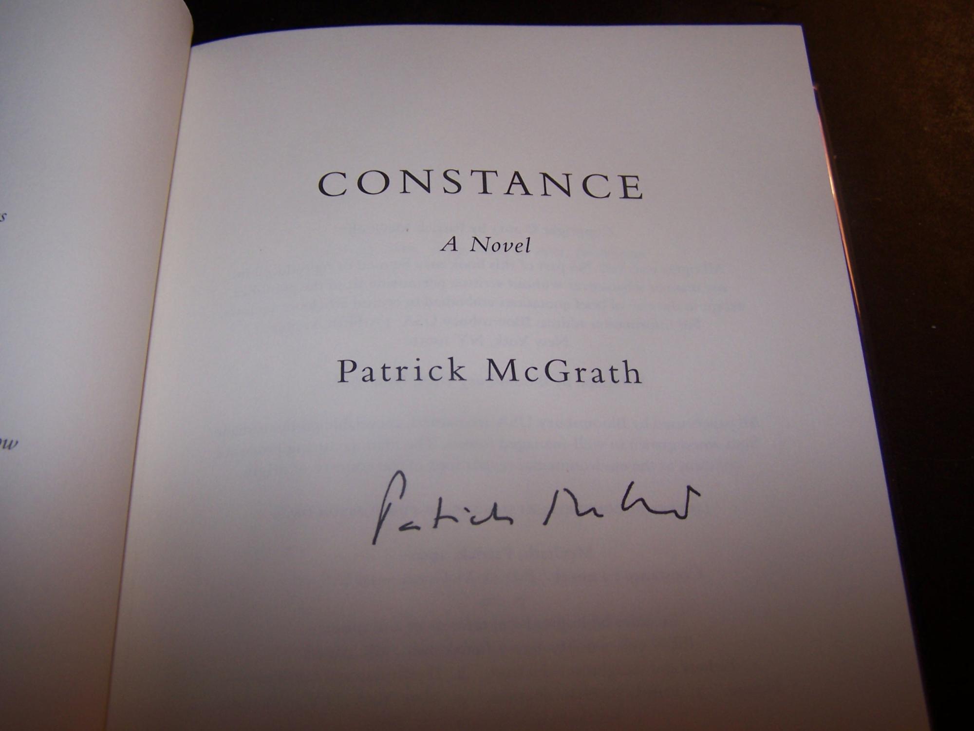 Constance by McGrath, Patrick: Fine Hardcover (2013) 1st Edition ...
