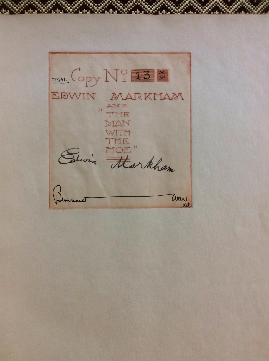 Edwin Markham and The Man With The Hoe by Bernhardt Wall: Fine ...