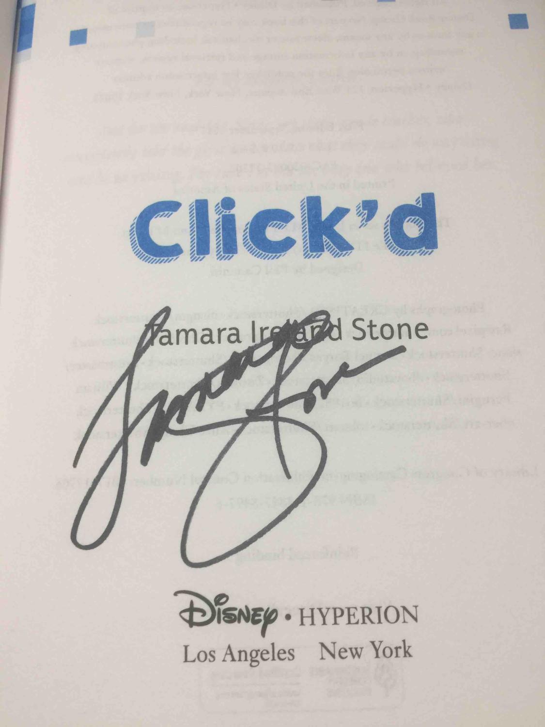 CLICK'D. by Stone, Tamara Ireland.: FINE (2017) Signed by Author(s ...