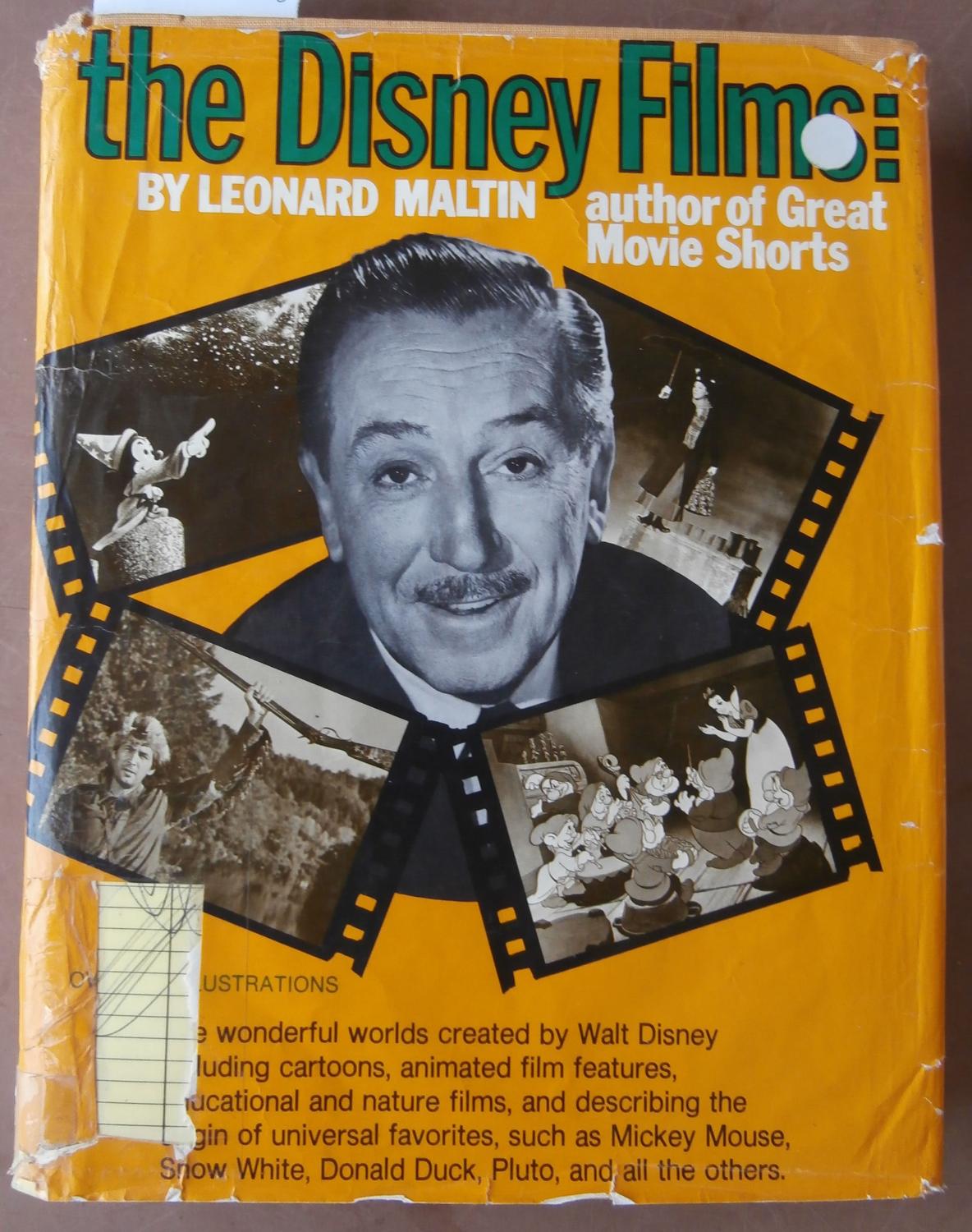 The Disney Films By Maltin Leonard Good Hard Cover 1973 First Edition Laura Books