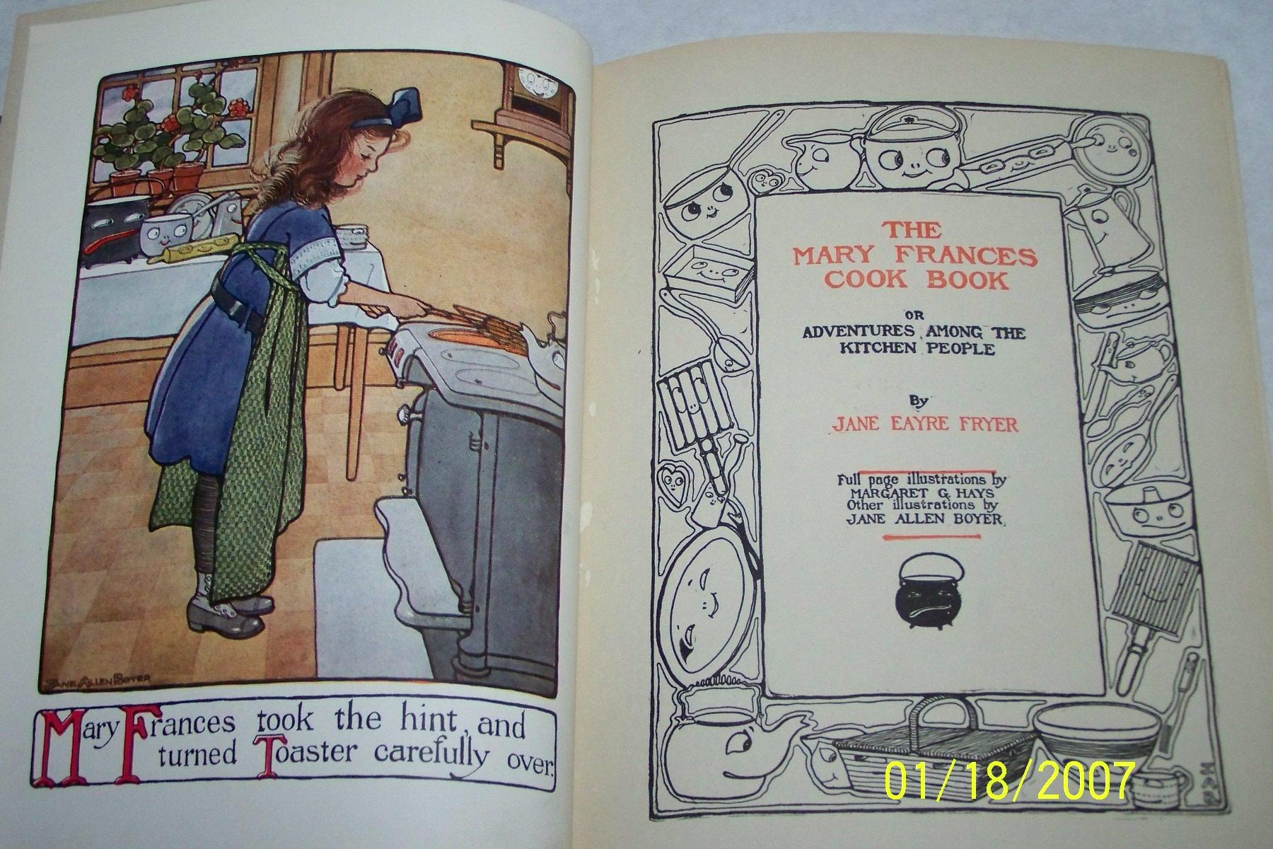 The Mary Frances Cook Book by Jane Eayre Fryer: very good Plus ...