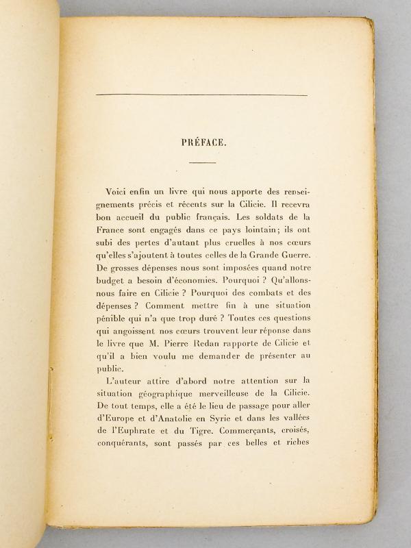 La Cilicie et le Problème Ottoman. de REDAN, Pierre ; PINON, René (préf ...