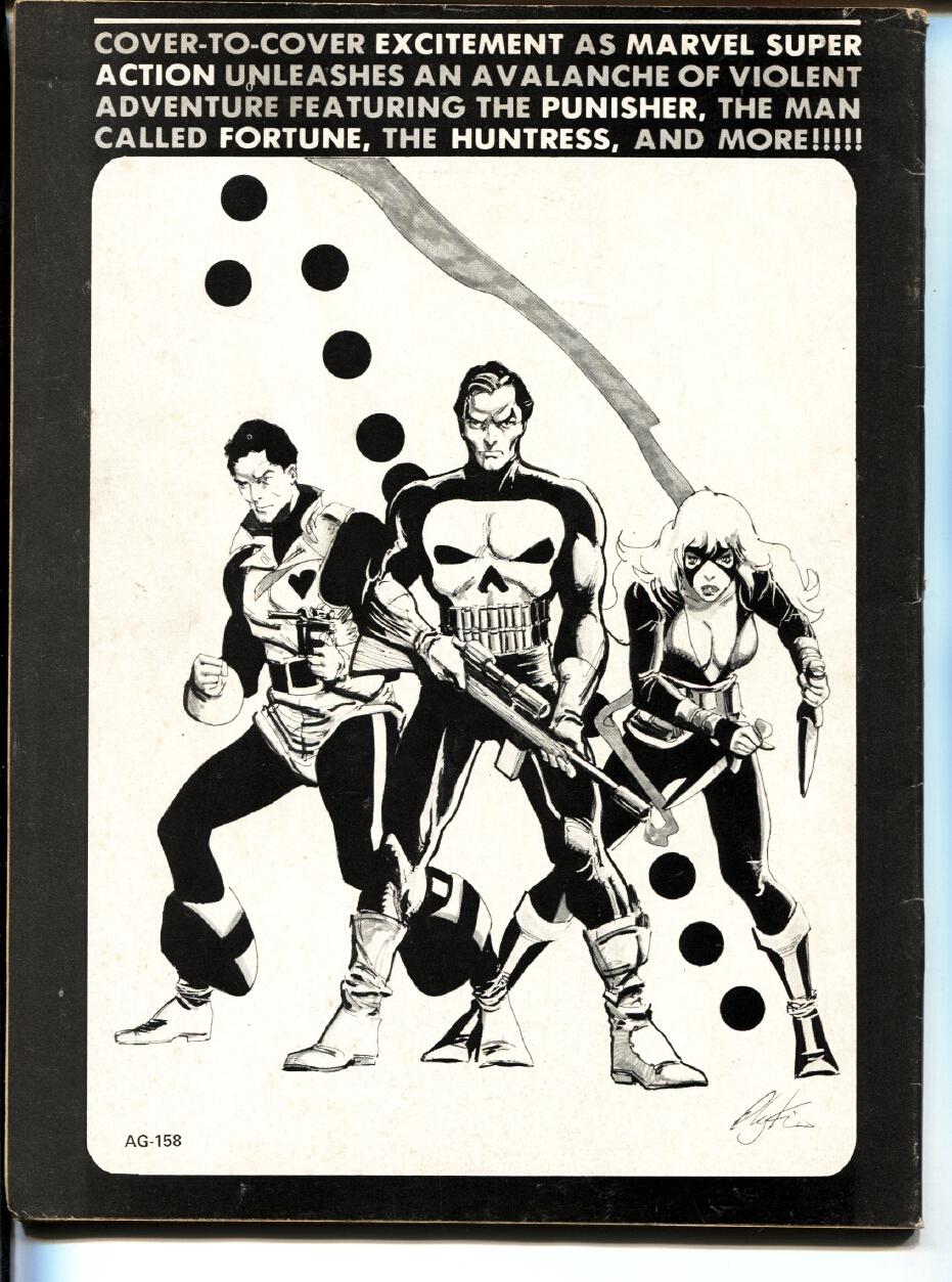 MARVEL SUPER ACTION #1 comic magazine Dominic Fortune-1st HUNTRESS ...