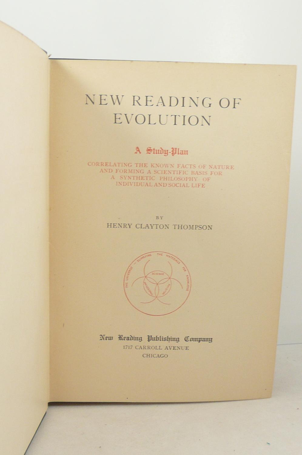 NEW READING OF EVOLUTION. A STUDY-PLAN CORRELATING THE KNOWN FACTS OF ...