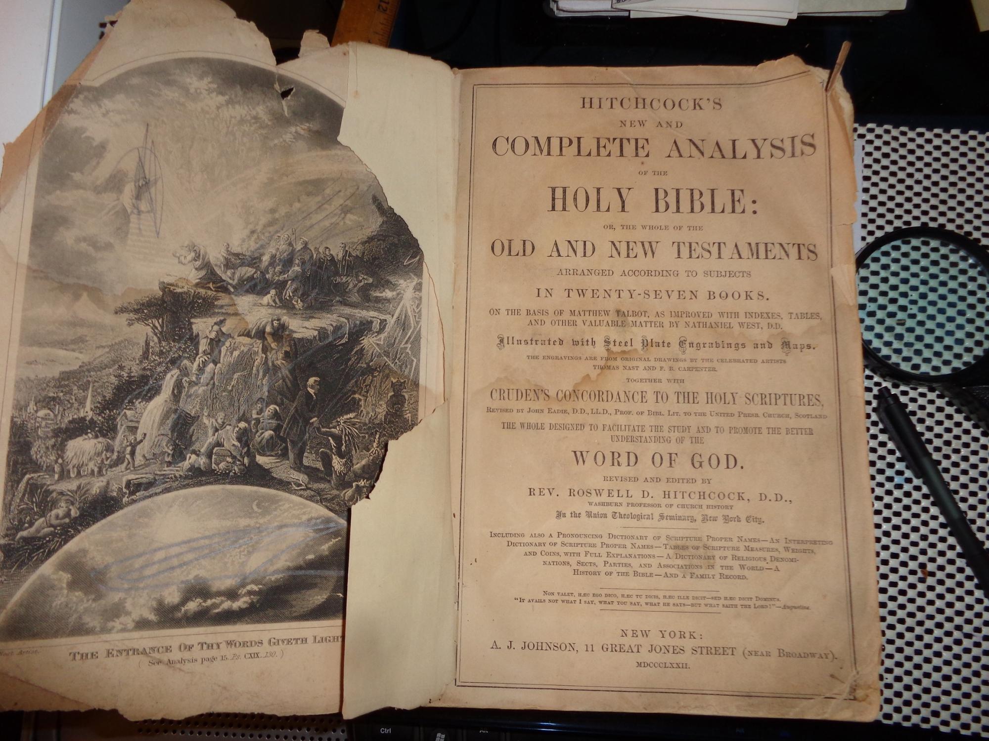 Hitchcock's New And Complete Analysis of The Holy Bible: Fair No ...