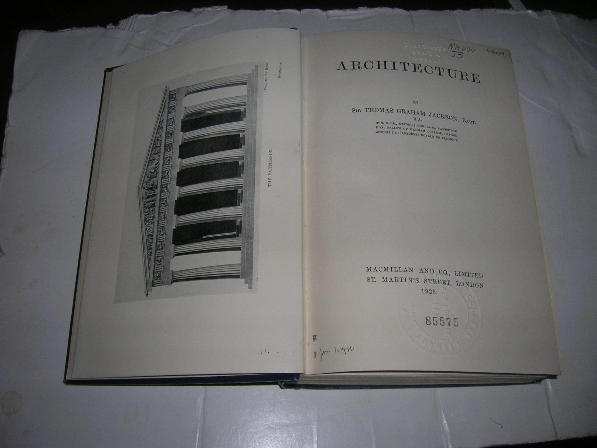 Architecture / by Sir Thomas Graham Jackson, Bart by Jackson, Thomas ...