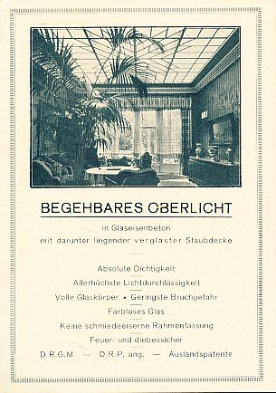 Werbekarte: Franz Wessels jr., Glas-Manufaktur, Glas-Betonbau. by ...