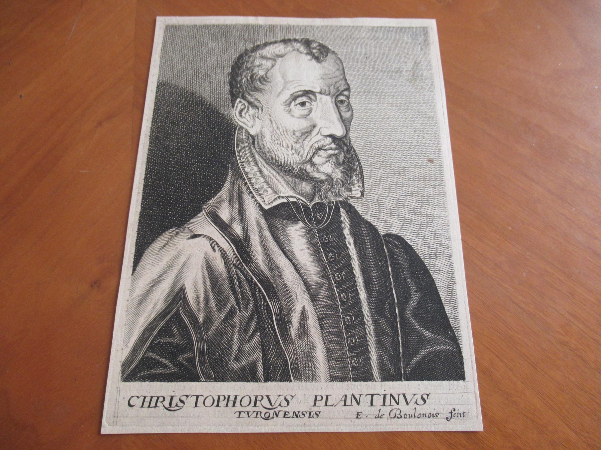 Christophorus Plantinus Turonensis (Original Antique Engraving Of ...