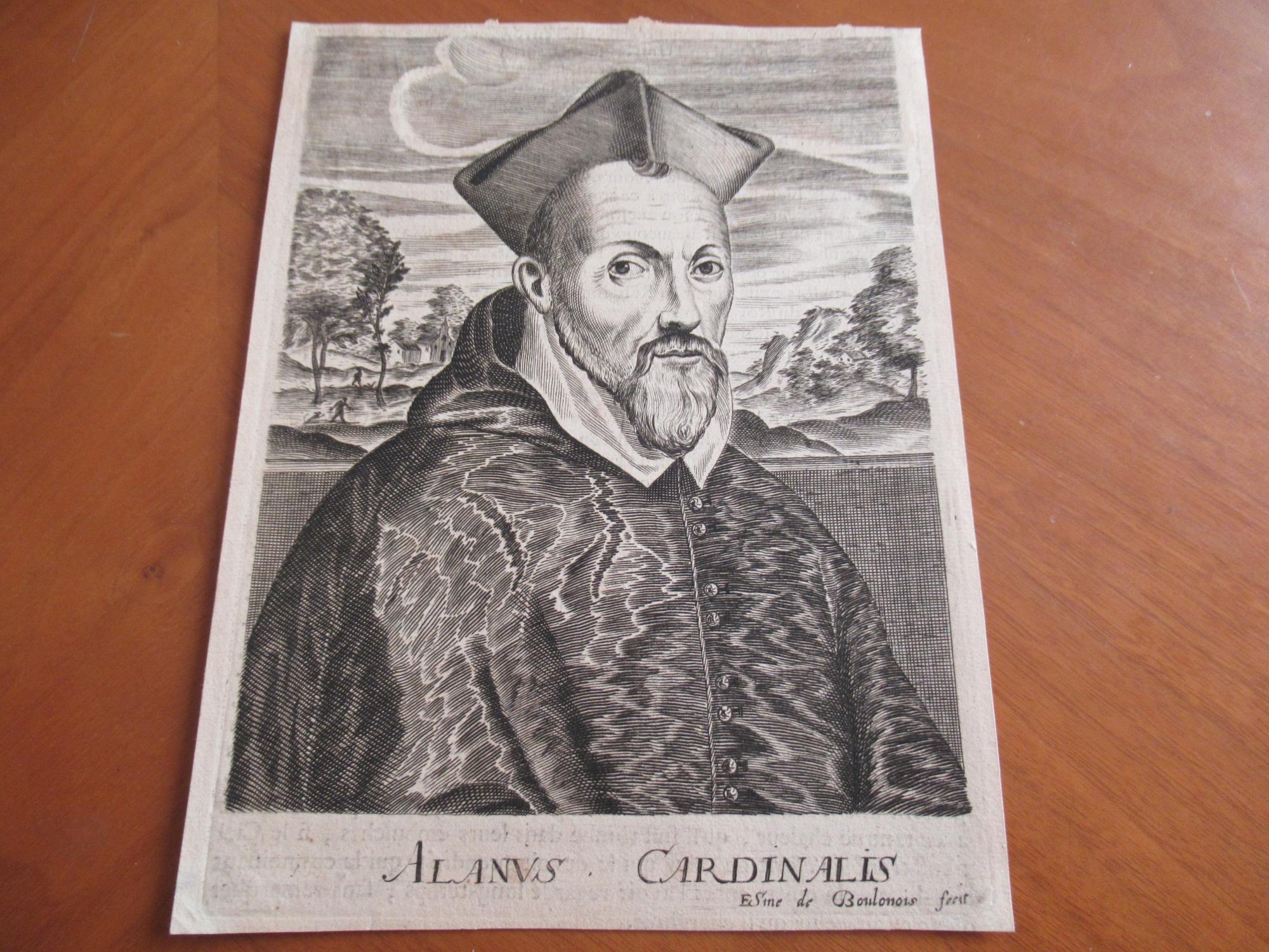 Alanus Cardinales (Original Antique Engraving Of Cardinal William Allen ...