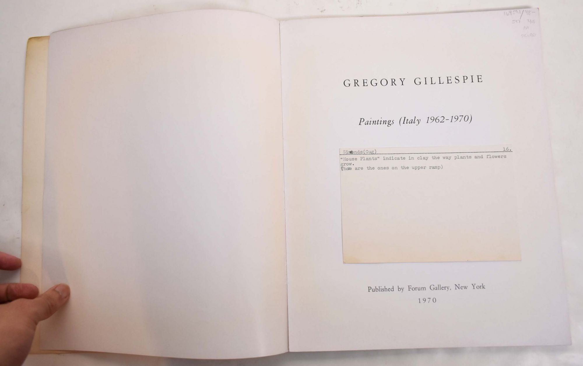 Gregory Gillespie: Paintings (Italy 1962-1970) by Gillespie, Gregory ...