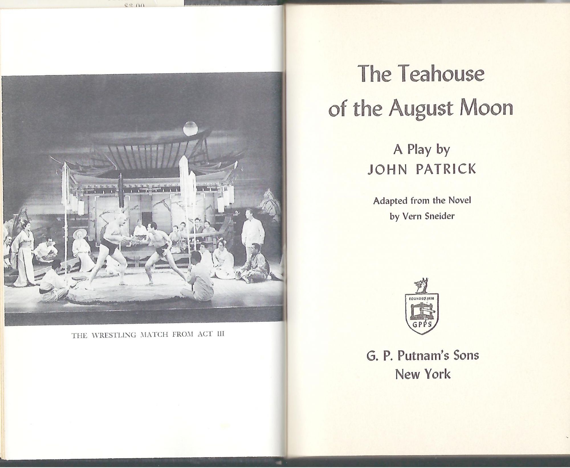 THE TEAHOUSE OF THE AUGUST MOON by PATRICK, John: (1954) Signed by ...