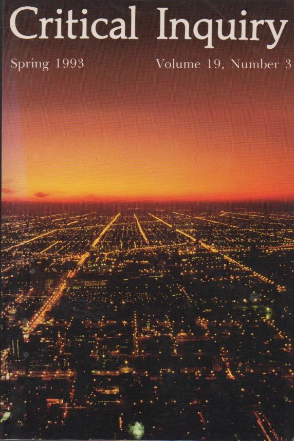 Critical Inquiry Spring 1993, Volume 19, Number 3 by Mitchell, W. J. T ...