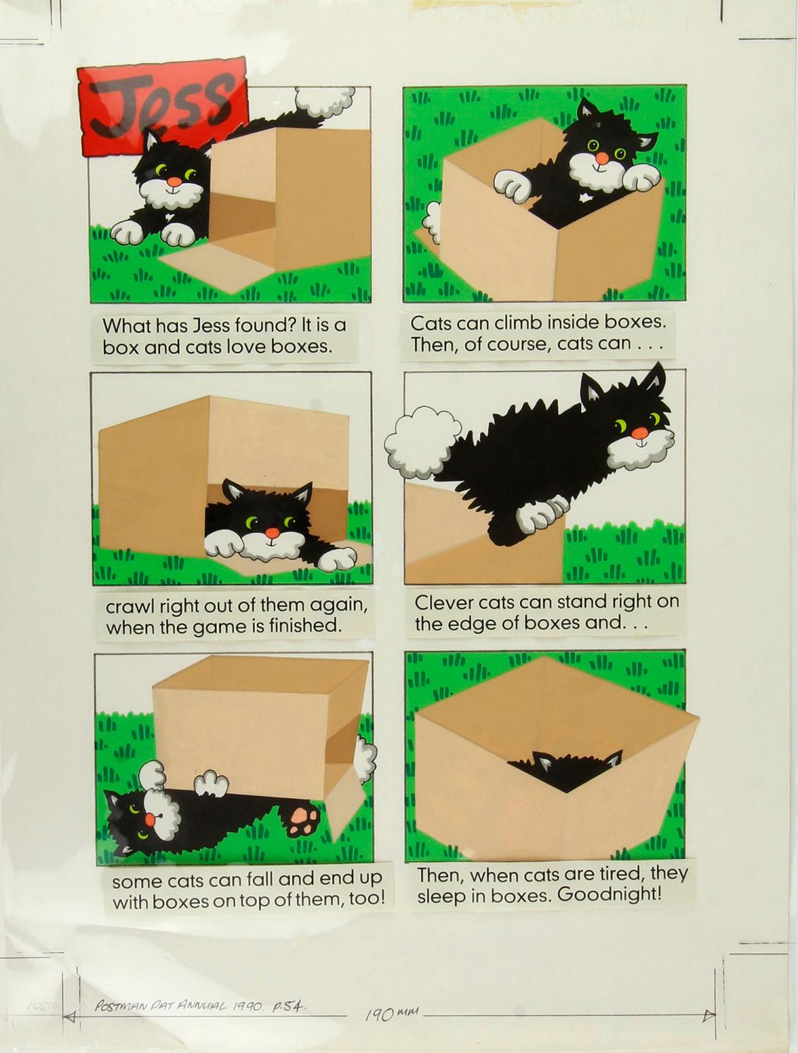 POSTMAN PAT ORIGINAL STORY BOARD ARTWORK Jess the Cat. by HICKSON, Joan ...