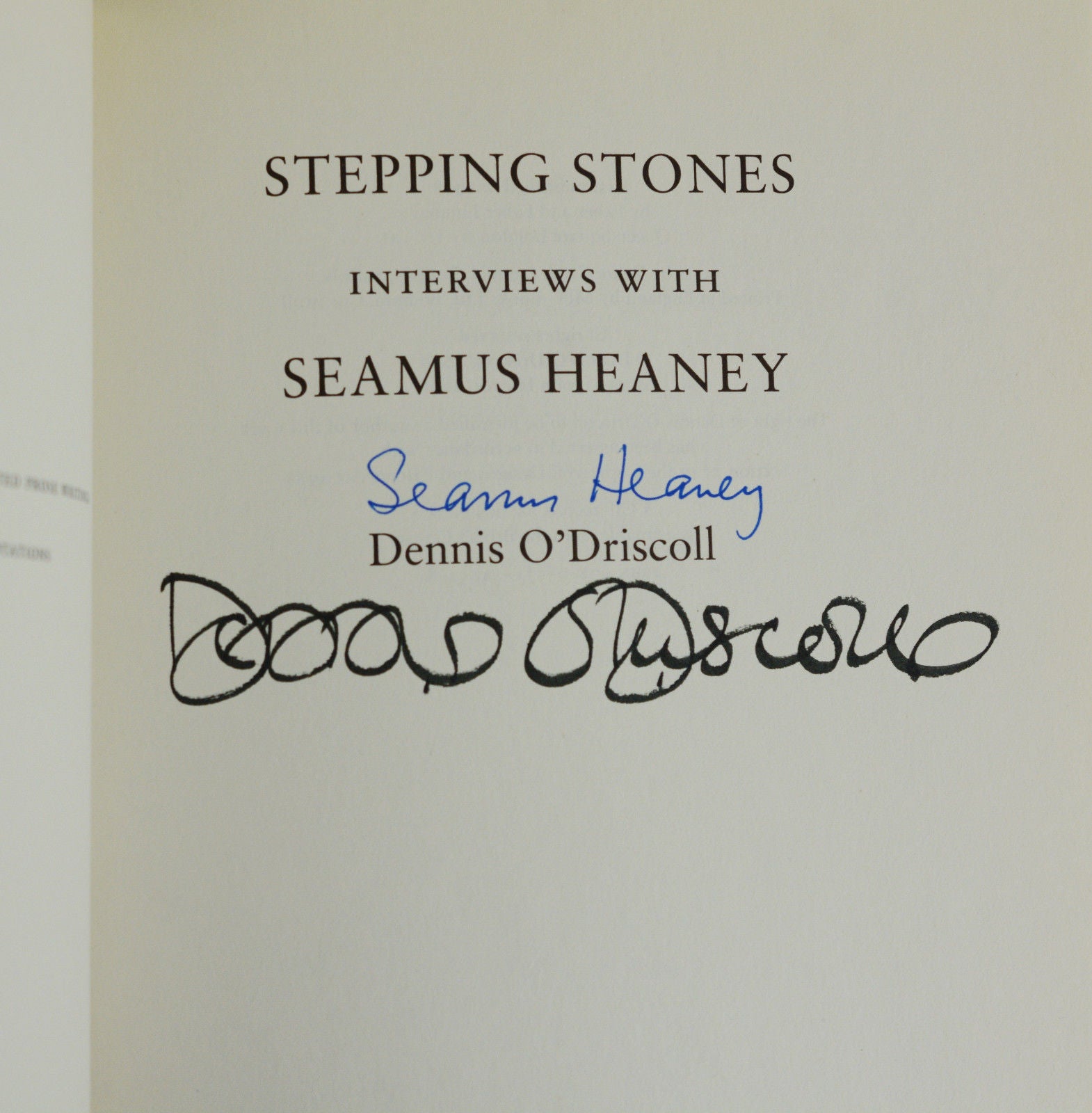 Stepping Stones: Interviews with Seamus Heaney by O'Driscoll, Dennis ...