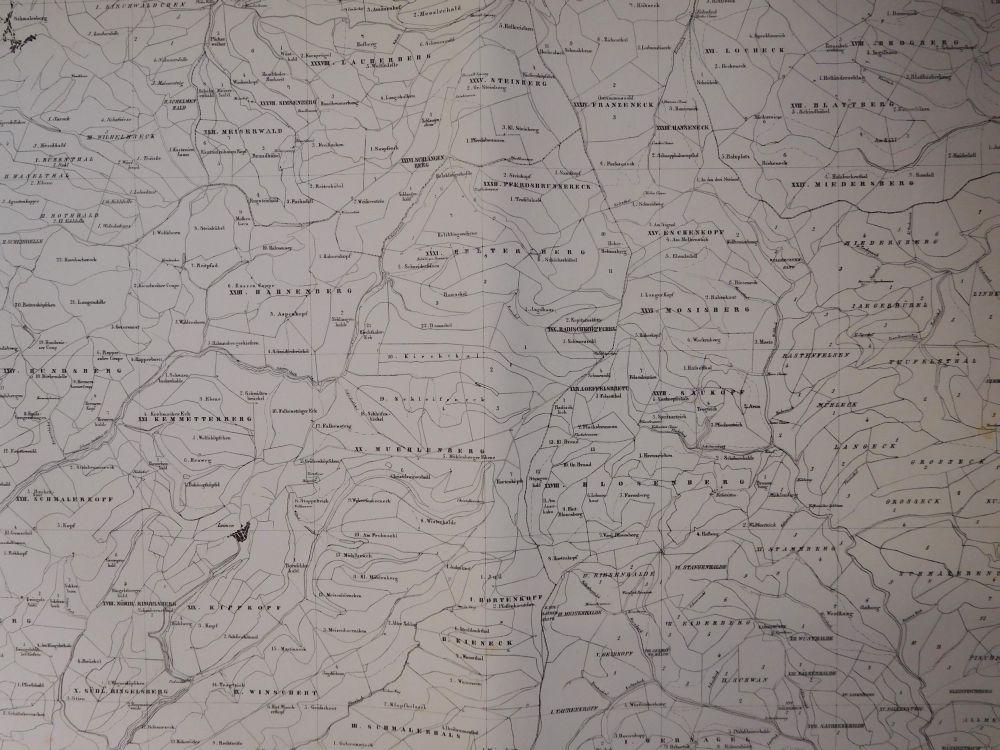 Elmstein. Karte des Gebietes zwischen Schopp, Trippstadt, Elmstein ...