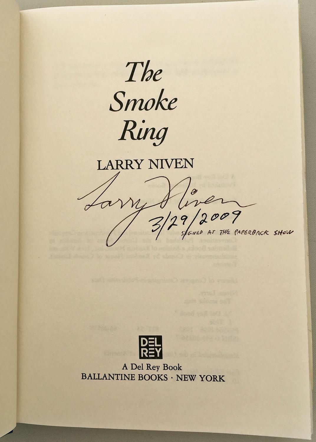 The Smoke Ring by Niven, Larry: Fine Hardcover (1987) 1st Edition ...