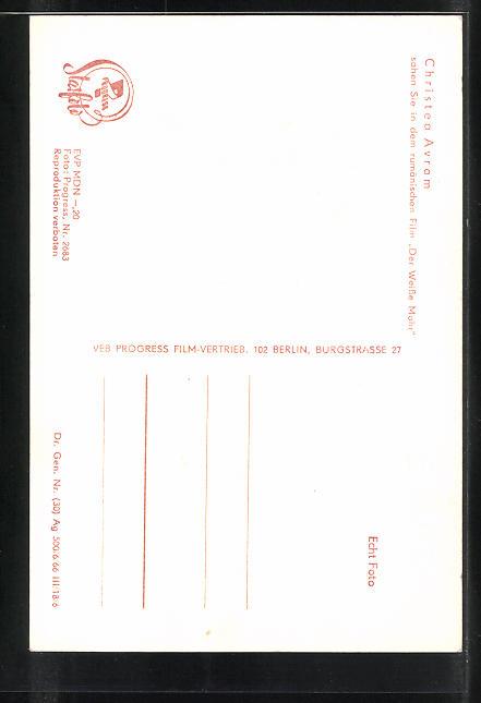 Ansichtskarte Schauspieler Cristea Avram ernst in die Kamera schauend ...