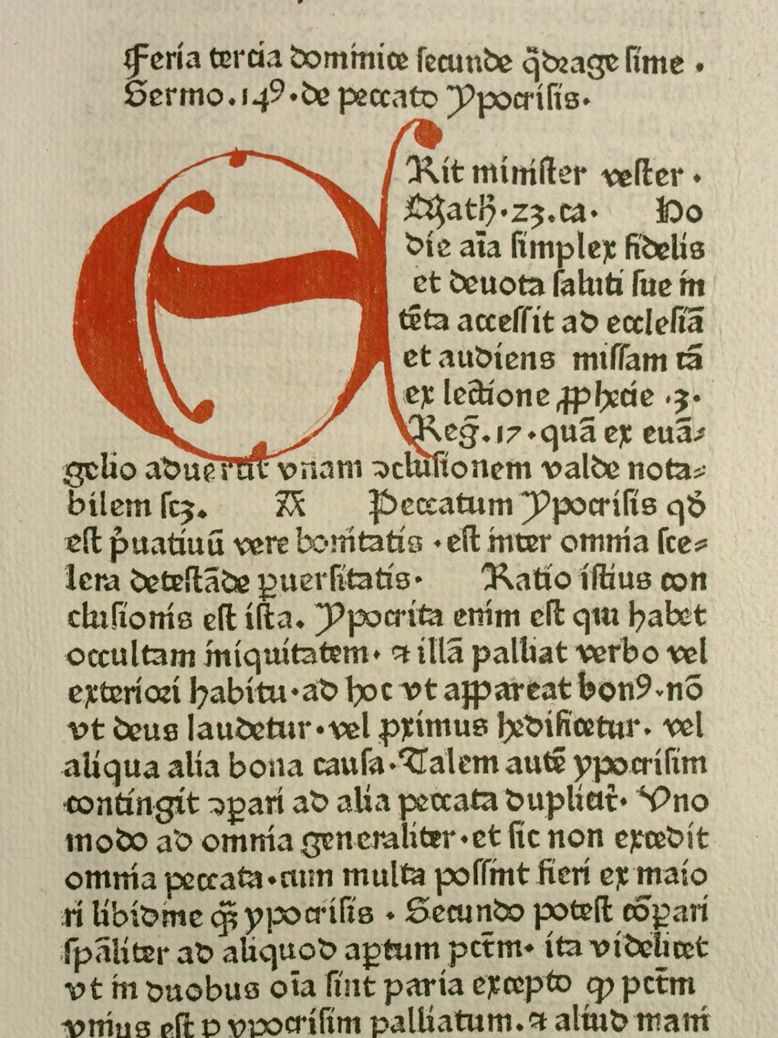 Sermones quadragesimales de legibus (GWM 17922, HC 16119). Sermo 13 ...