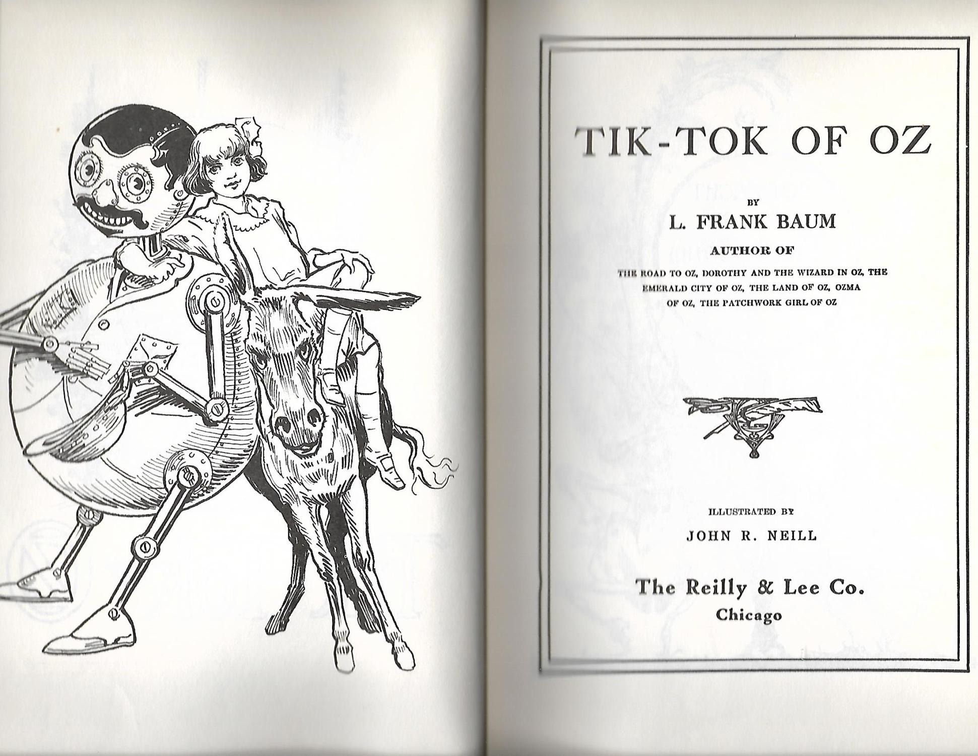 TIK-TOK of OZ by L Frank Baum / illust.by John R Neill: Very Good ...