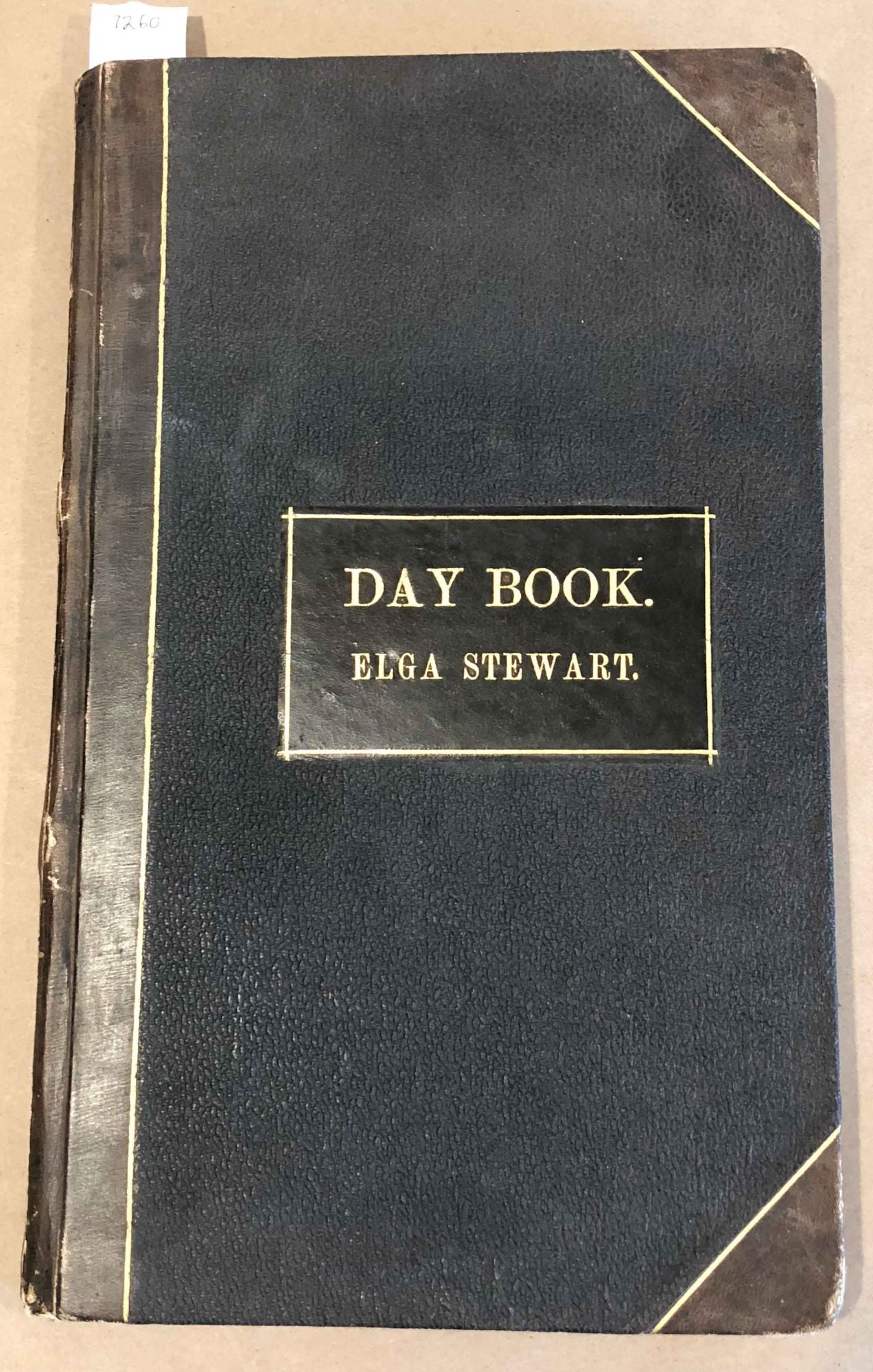 Day Book (accounts ledger) by Stewart, Elga: Very good + half leather ...