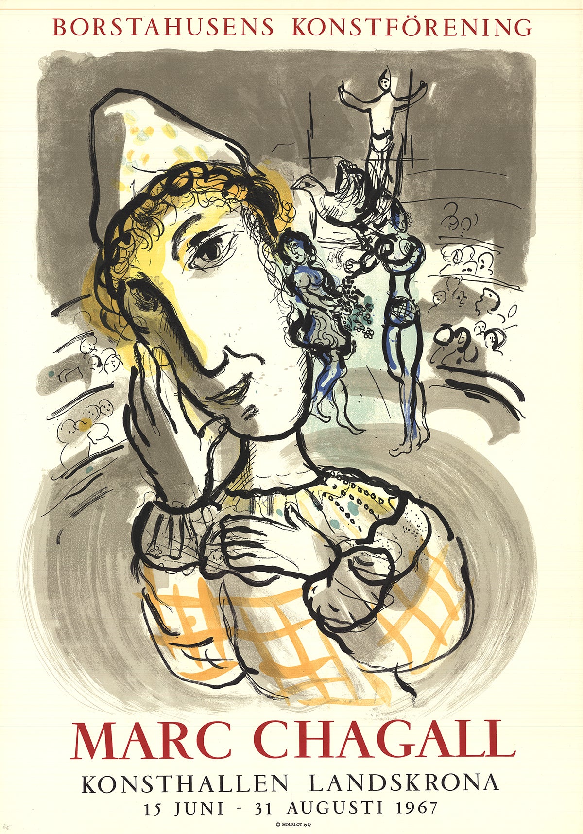 MARC CHAGALL Circus with Yellow Clown, 1967 by Chagall, Marc: Fine ...