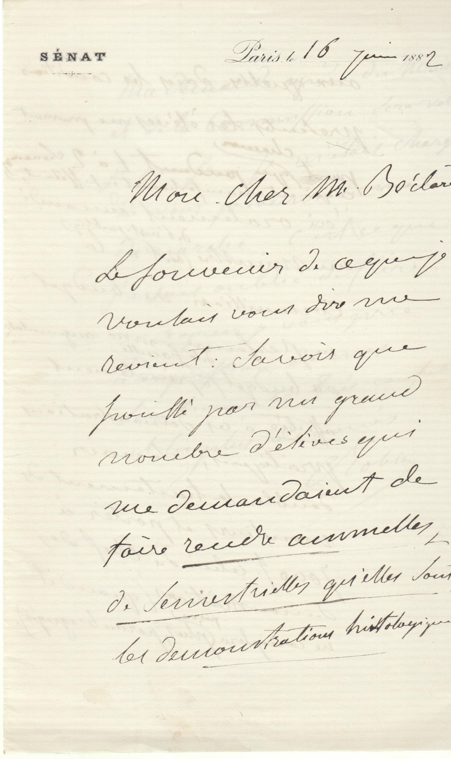 3 lettres manuscrites de Charles Robin signées by Charles Robin: Très ...