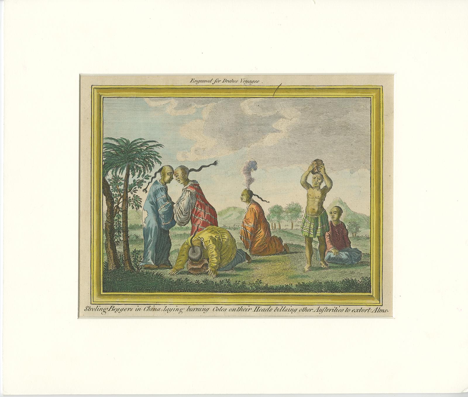 Antique Print of Chinese Beggars by E. Drake (1768) von E. Drake: (1768 ...