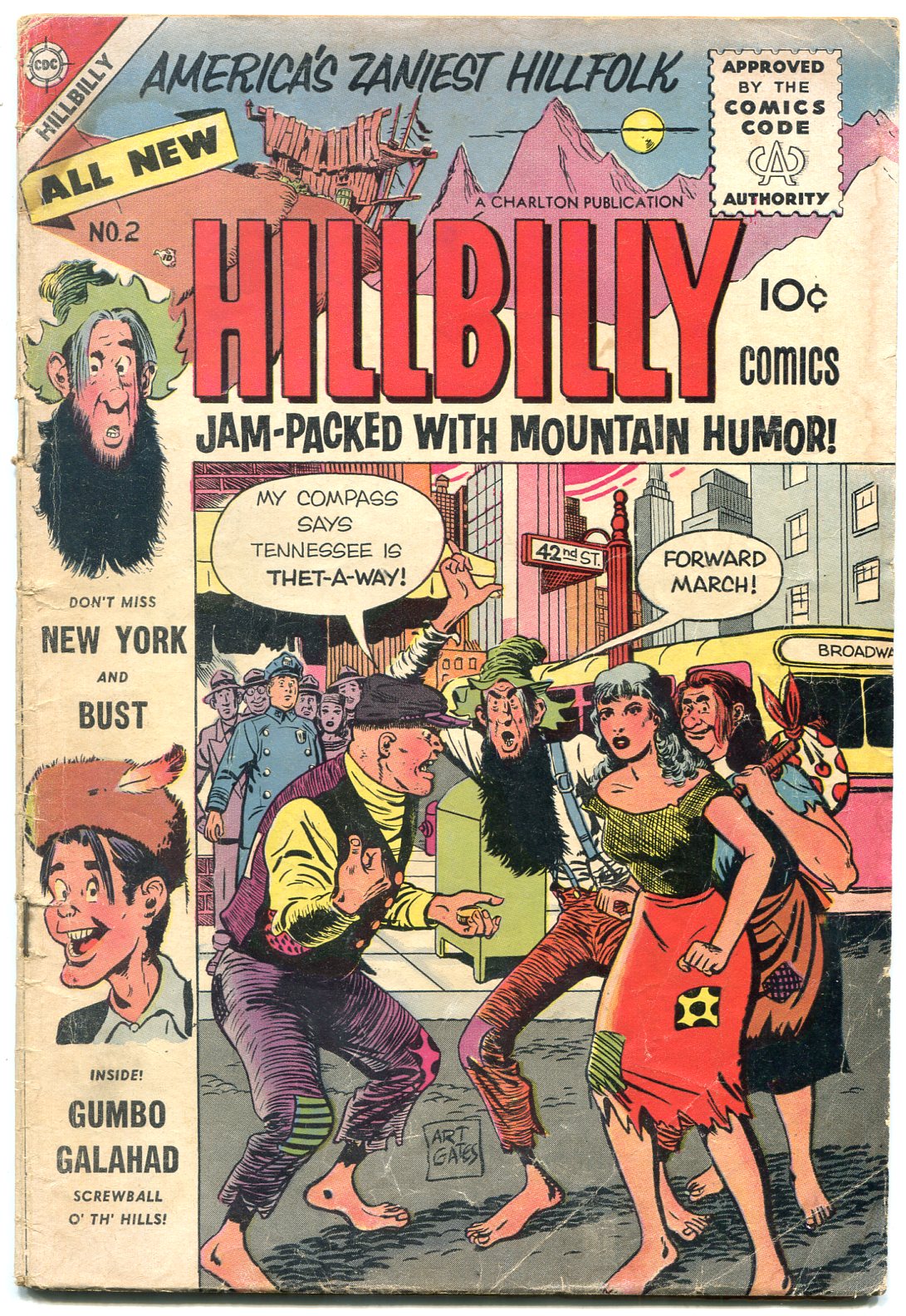 Hillbilly Comics #2 1955- Rare Charlton series- Mountain Humor G/VG ...
