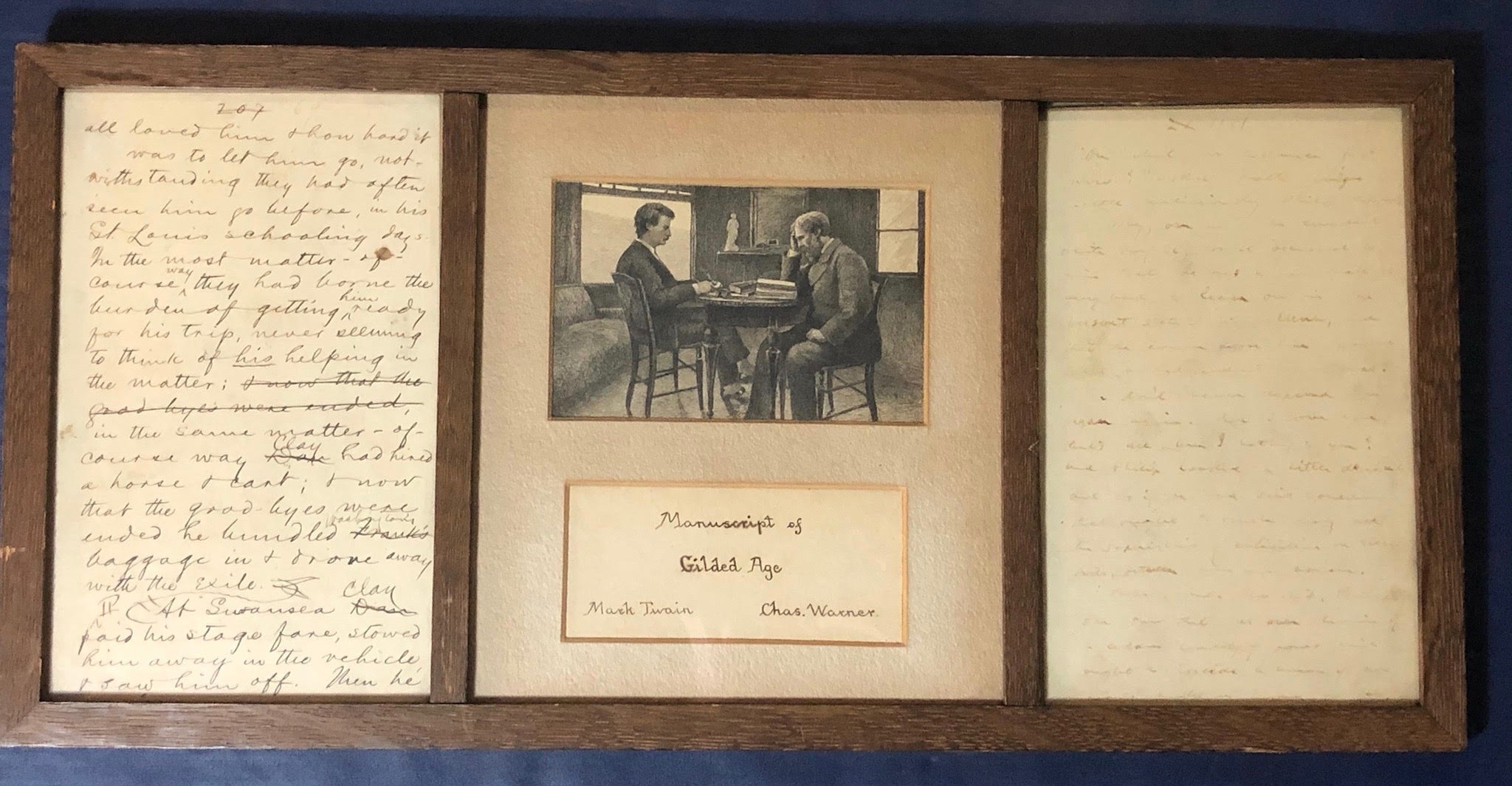 Original Autograph Manuscript Pages from The Gilded Age by Mark Twain ...