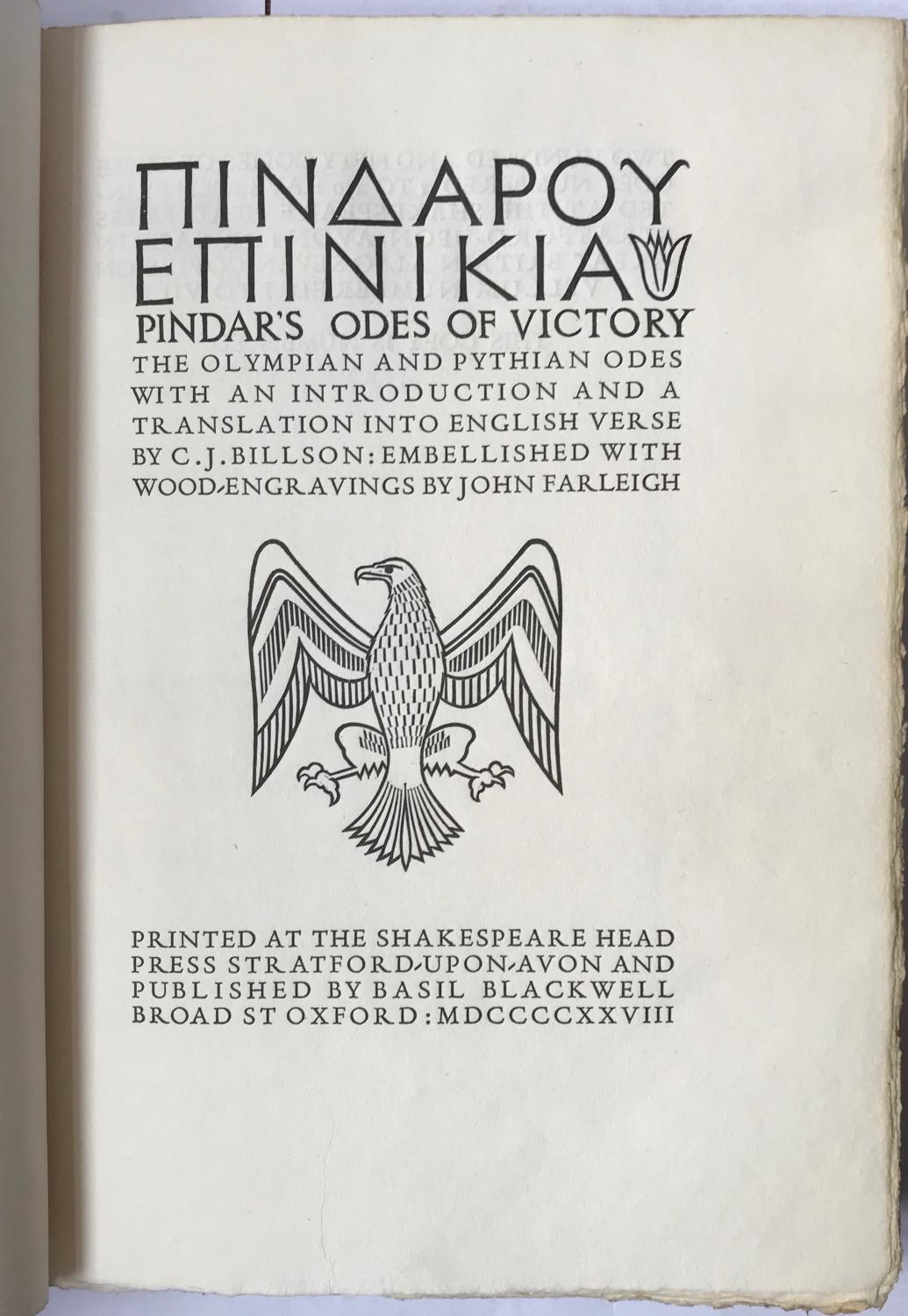 Pindar s Odes of Victory: the Olympian and Pythian Odes with an ...