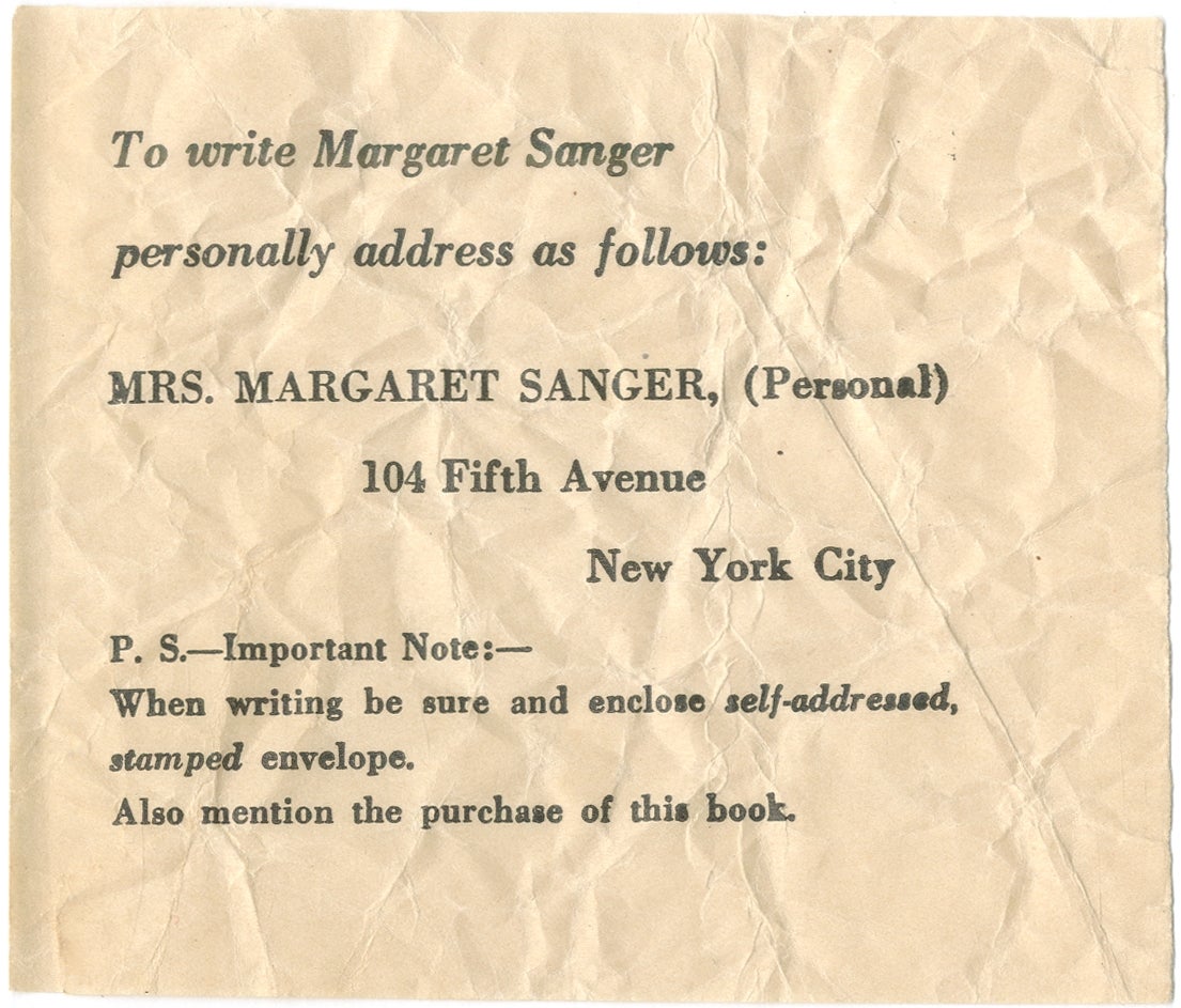 Woman And The New Race Von Sanger Margaret Near Fine Hardcover 1920