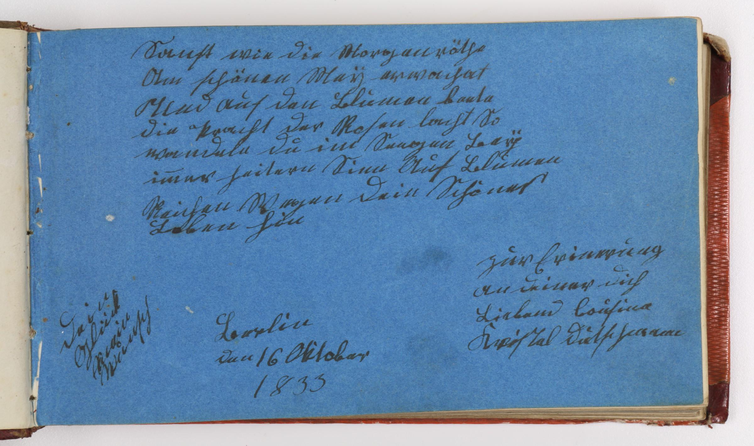 Stammbuch der "A. B." aus Berlin. by Album amicorum]. - Berlin.: (1836 ...