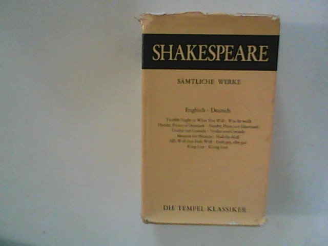 Shakespeare's Works English and German. Shakespeares Werke Band 7-8 ...