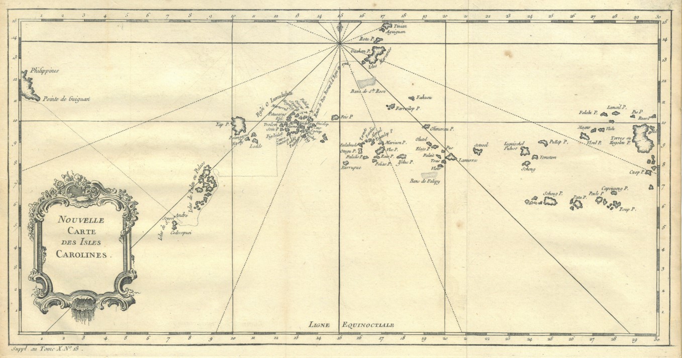 CAROLINE INSELN. - Karte. "Nouvelle Carte des Isles Carolines". Schöne ...