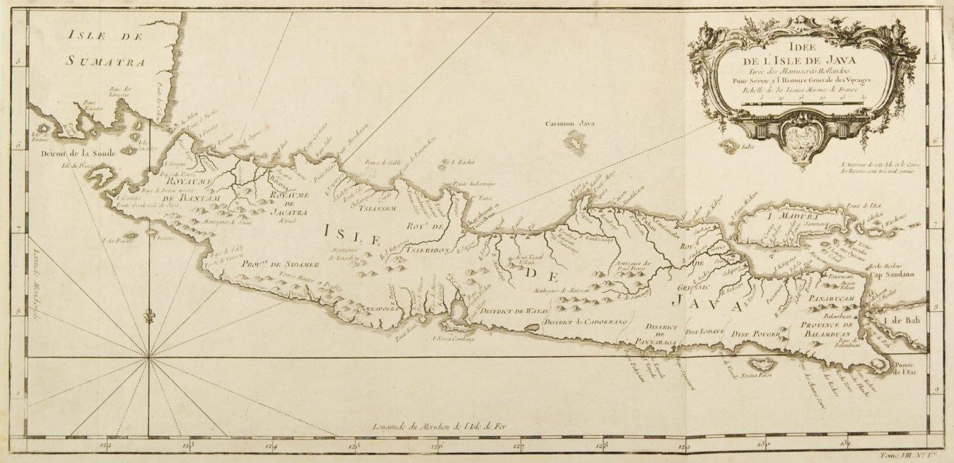 JAVA. - Karte. "Idée de L'Isle de Java". Gesamtkarte.: Art / Print ...