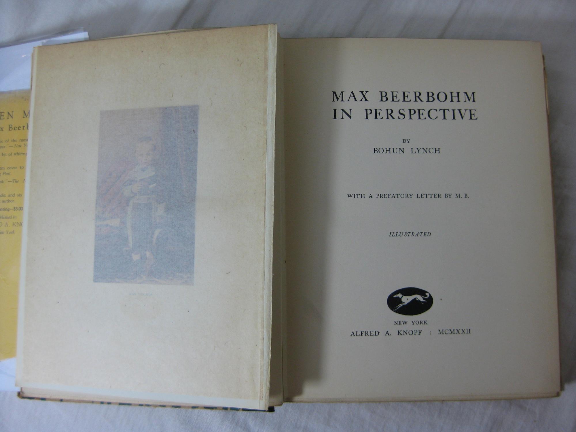 Max Beerbohm in Perspective de Lynch, Bohun: Very Good Hardcover (1922 ...