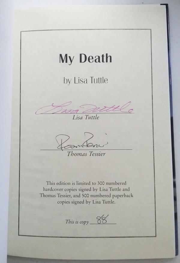 My Death by Lisa Tuttle (First Edition) Signed, Limited #88 by Lisa ...