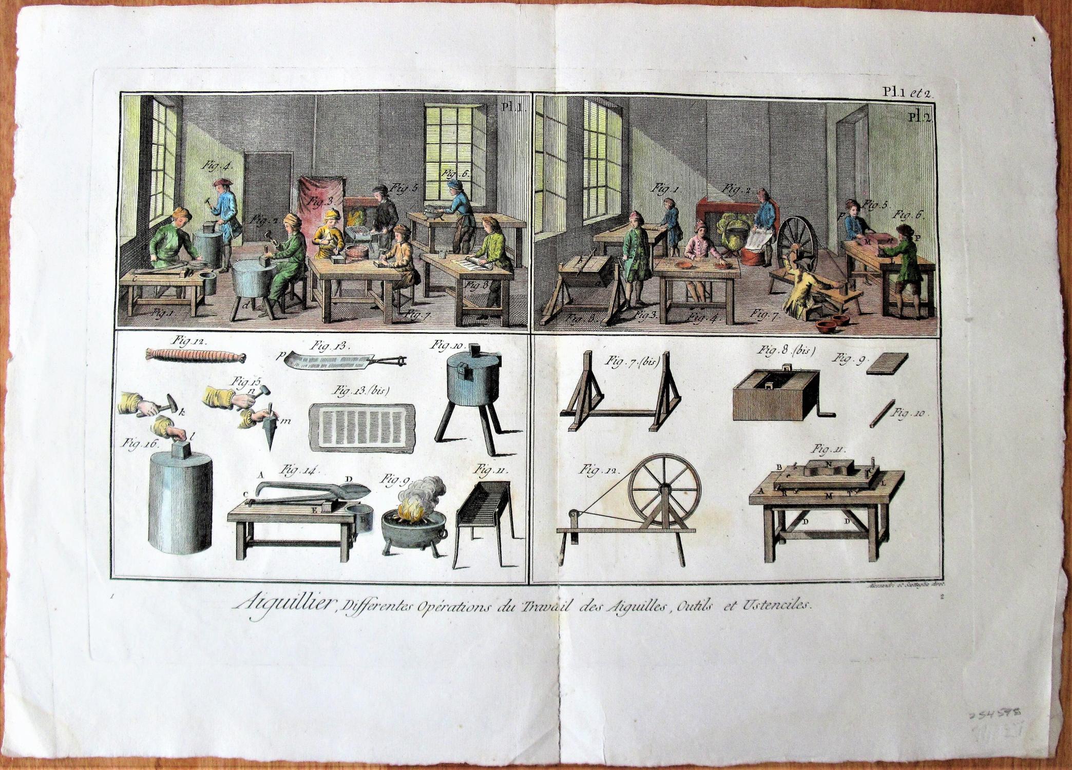 Antique Copperplate Engraving. Tool Making by Diderot, Denis: Good Soft ...