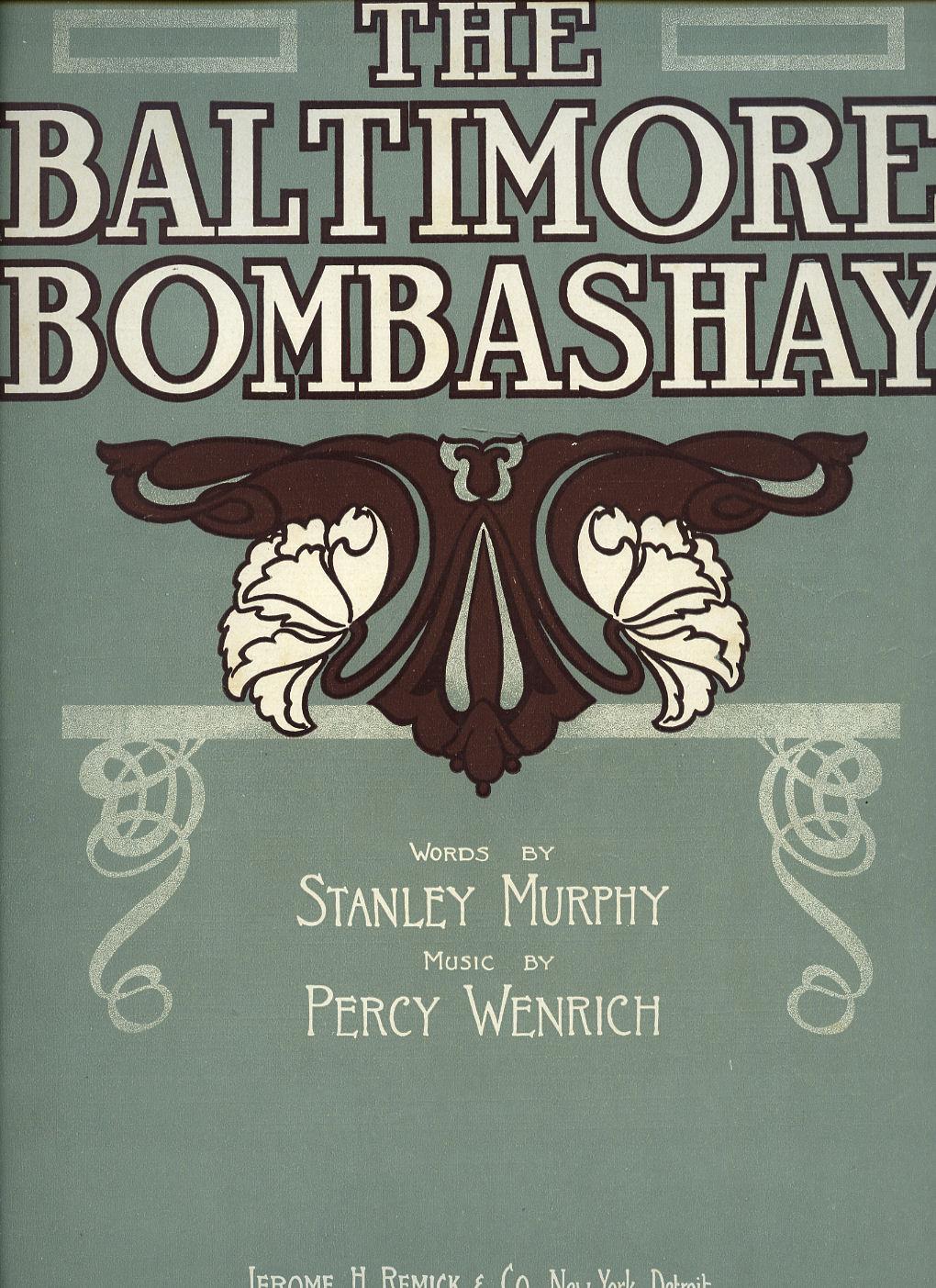 The Baltimore Bombashay [Vintage Piano Sheet Music] by Percy Wenrich (Music) and (Lyrics ...
