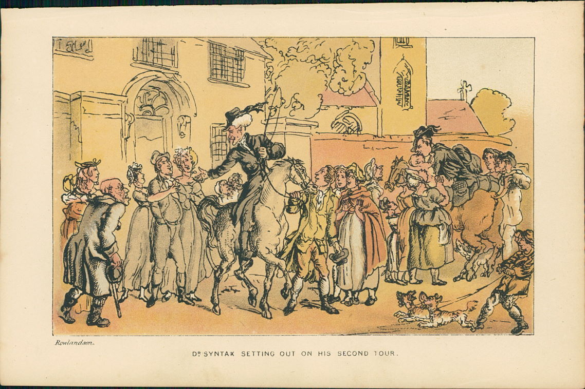 Lithographie : Dr. Syntax Setting Out on His Second Tour. (Illustration ...