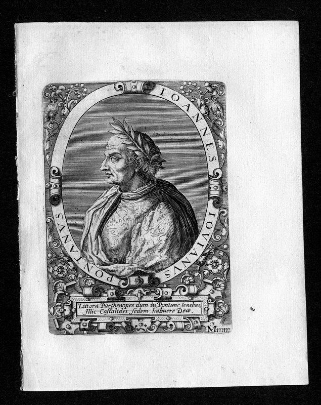 Giovanni Gioviano Pontano (1425-1503). Humanist, Dichter. Portrait. de ...