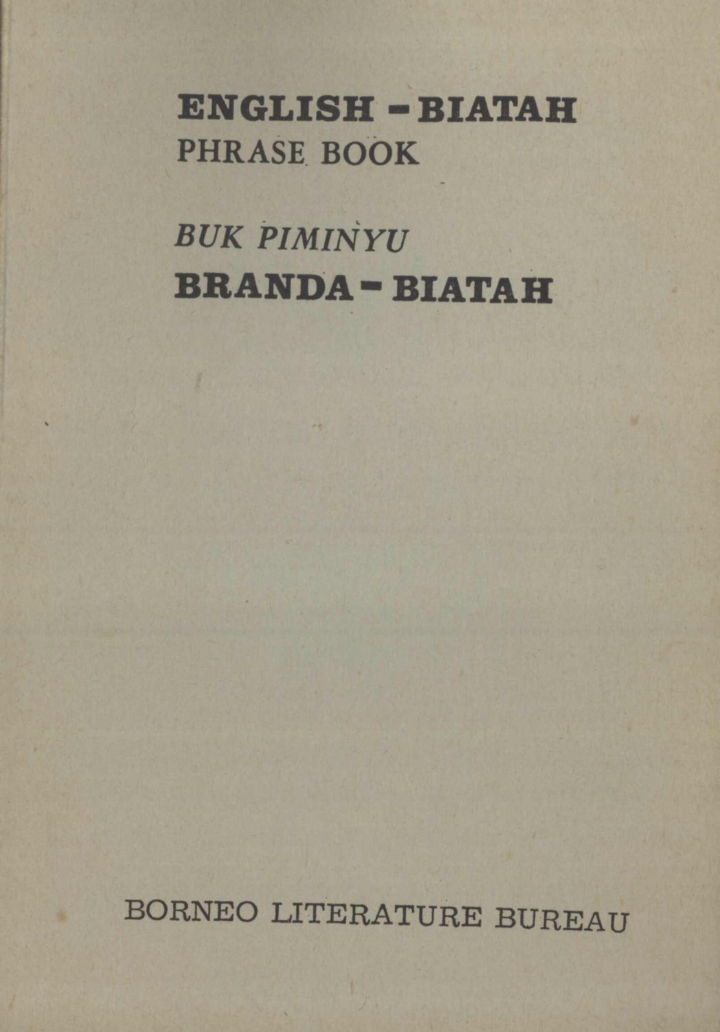 English - Biatah Phrase Book = Buk Piminyu Branda - Biatah: Very Good ...