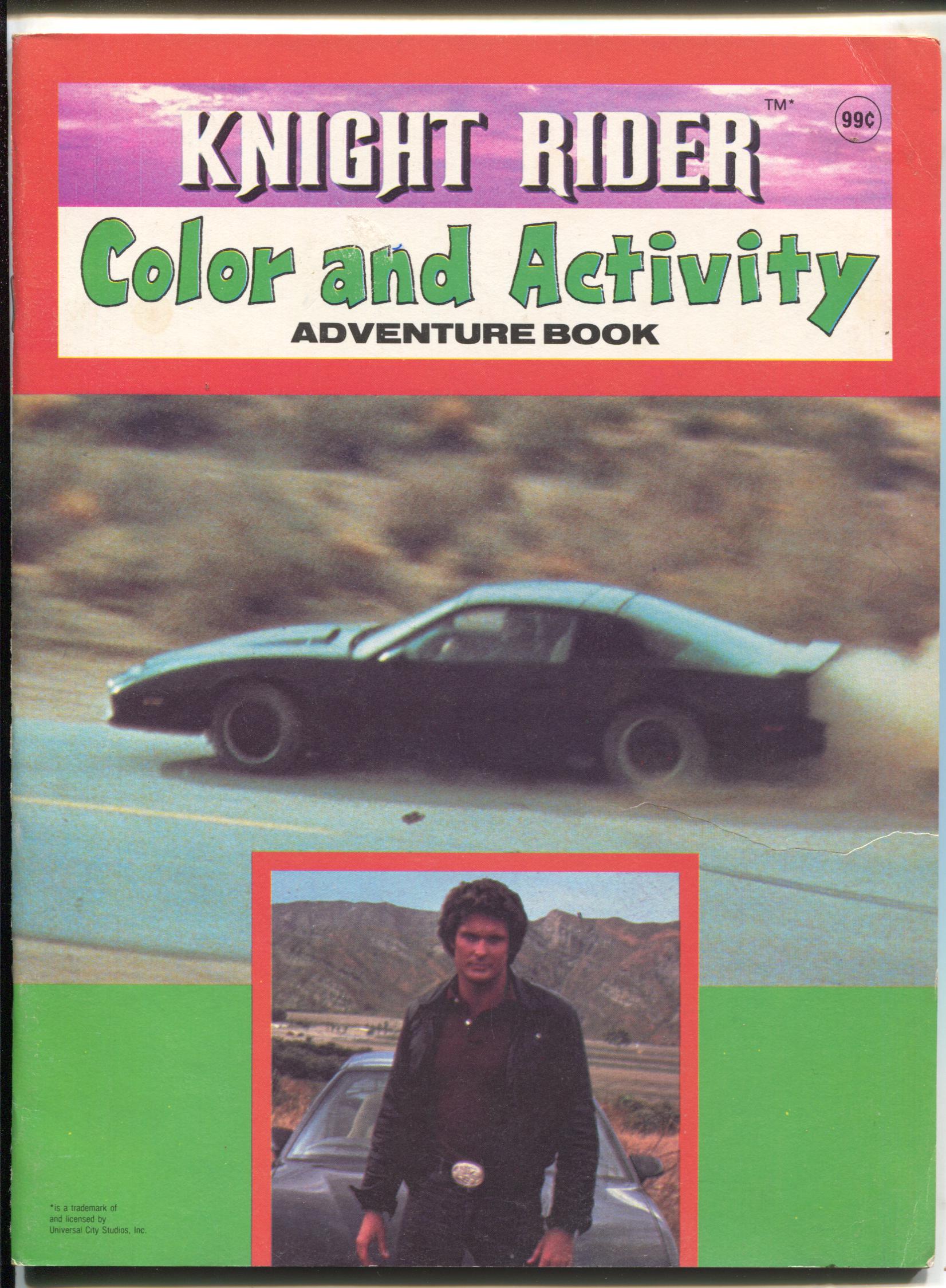 Knight Rider Color and Paint Book #1 1983-Pontiac Trans Am-Hasselhoff ...