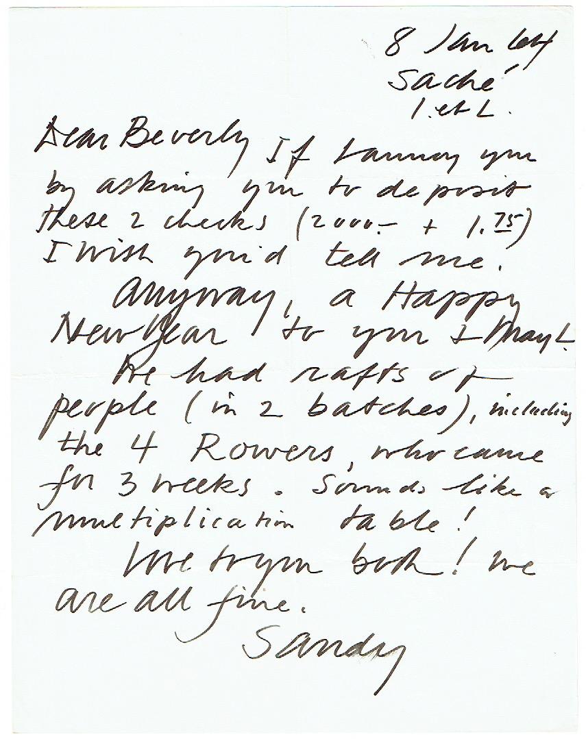 Autograph letter signed Sandy". de Calder, Alexander, sculptor (1898 ...