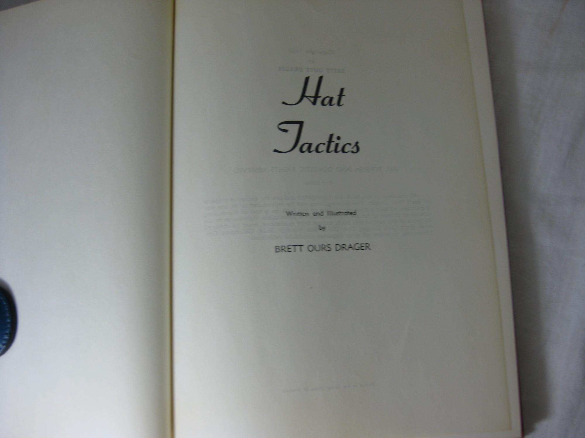 HAT TACTICS by Drager, Brett Ours: Near Fine Cloth (1950) 1st Edition ...
