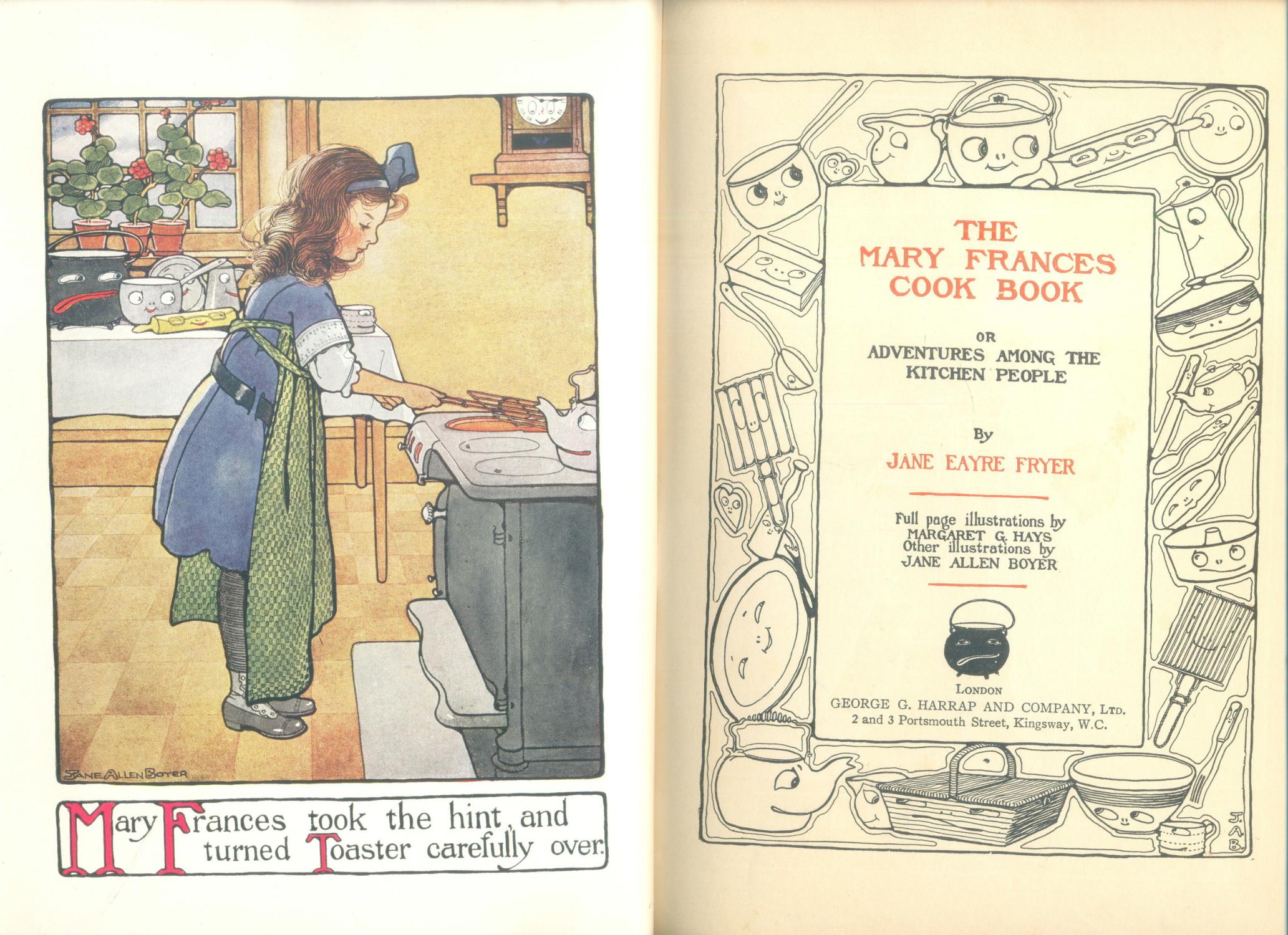 The Mary Frances Cook Book.Adventures Among the Kitchen People by Fryer ...