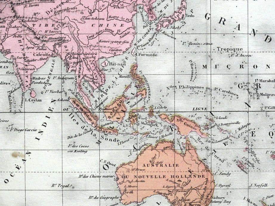 WORLD on Mercator's projection, Original Malte Brun antique map c1850 ...