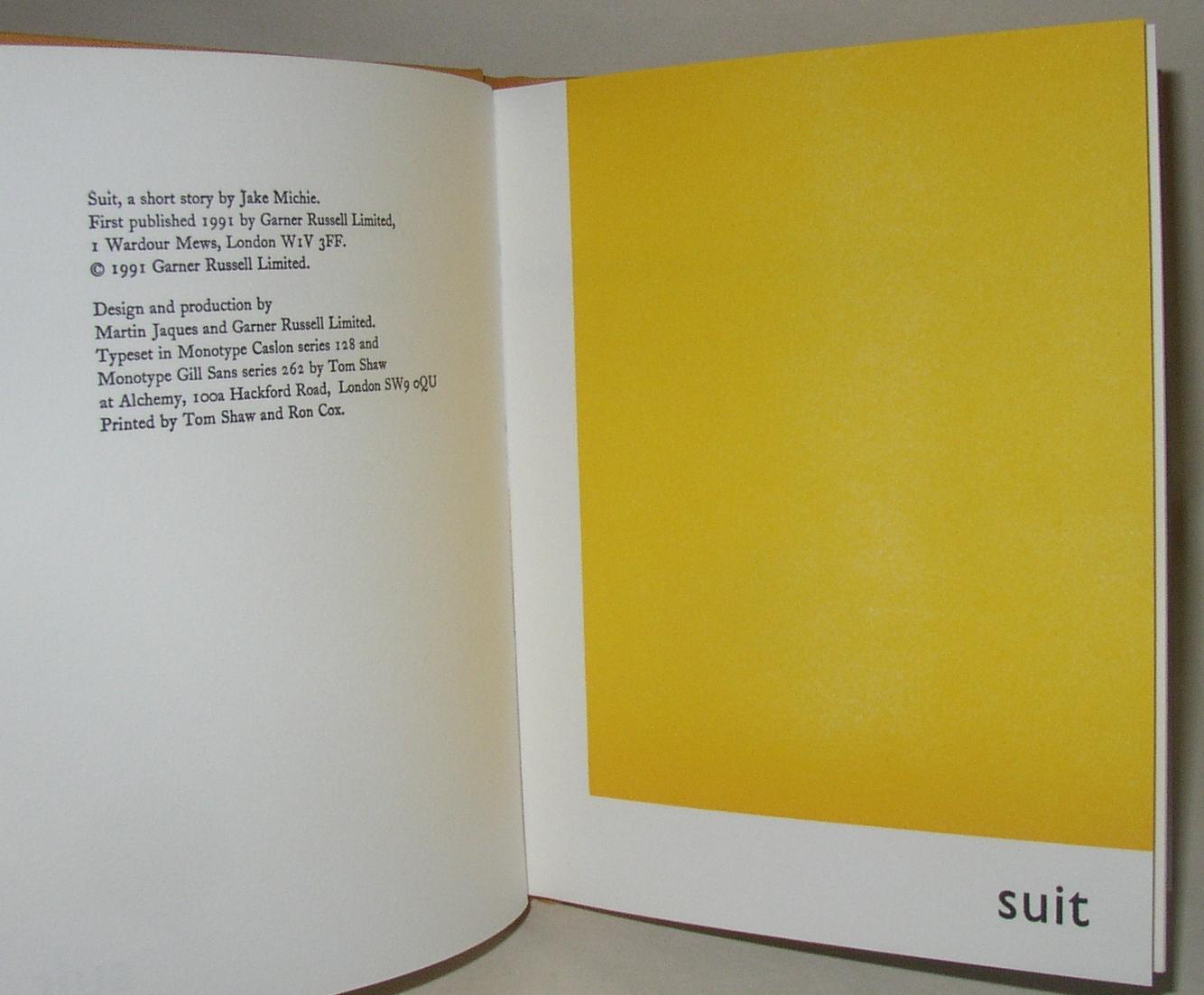 Suit - A Short Story by SHAW, Tom (typography) Jake Michie (story ...