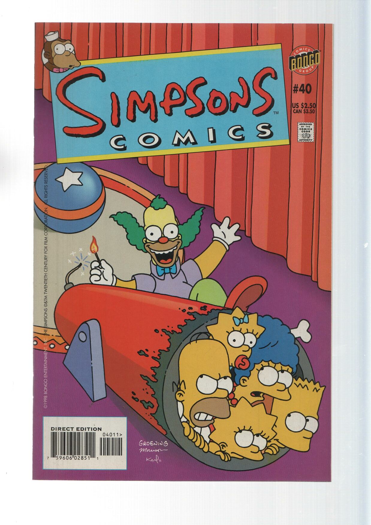 Bongo: Sideshow Simpsons - Simpsons Comics numero 40 de Varios: (1998) Cómic | El Boletin