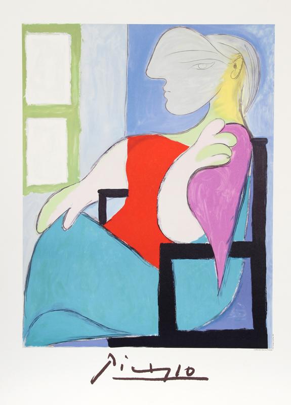 Pablo Picasso, Femme Assise Pres d'une Fenetre, Lithograph: Art / Print ...